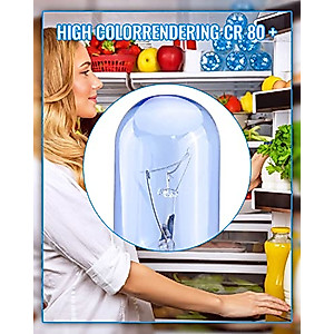 2 Pcs Refrigerator Light Bulb Fit for Frigidaire Kenmore Electrolux Gibson Crosley Kelvinator Kenmore Elite Pro etc Replace 297048600 241552802 AH976993 EA976993 AP3770086 1056577, 110V-130V T8 40W