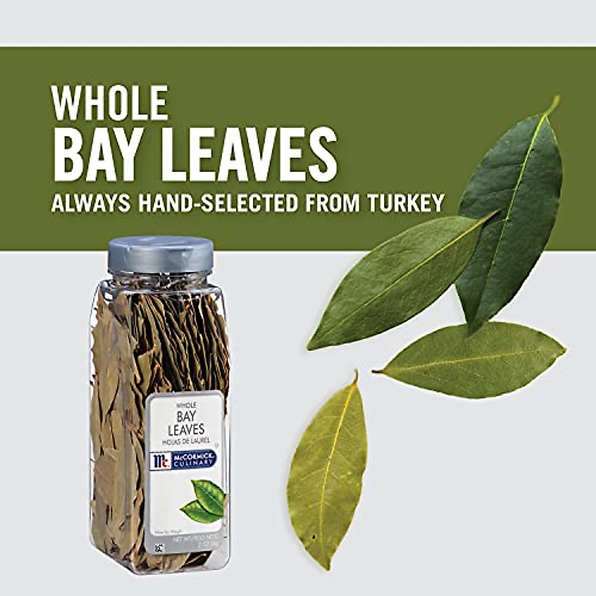 McCormick Culinary Whole Bay Leaves, 2 oz - One 2 Ounce Container of Dried Bay Leaves for Cooking, Perfect Spice for Stews and Marinades