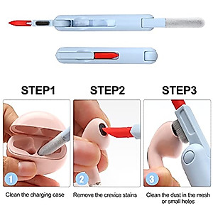 Enfudid 7-in-1 Electronics Cleaner Kit - Keyboard Cleaner kit, Portable Multifunctional Cleaning Tool for PC Monitor/Earbud/Cell Phone/Laptop/Computer/Bluetooth Earphones (with Cleaning Fluid)