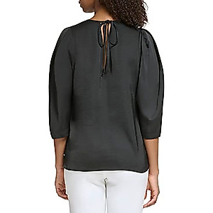Karl Lagerfeld Paris Women's Everyday Casual Blouse, Black