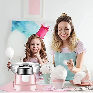 WLL-DP Mini Cotton Candy Machine, Portable Household Candy Floss Maker, for Birthday Festival Family Party Homemade Sweets Chic Gift
