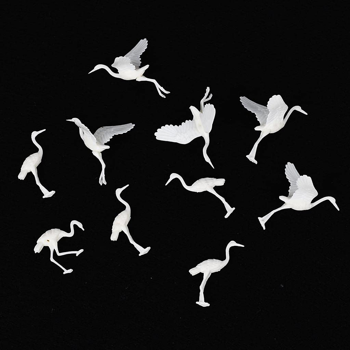 B Baosity 10 Miniature Pieces Figures Bird Crane 4x4x3cm