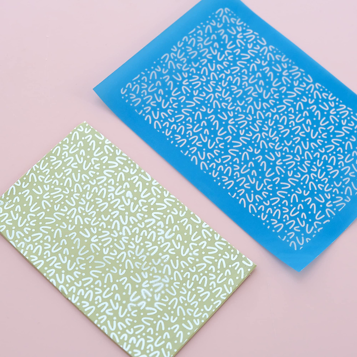 Dacmern Silk Screen for Polymer Clay, Silk Screen Stencils Reusable for Polymer Clay Earrings, Silkscreens for Clay Jewelry, Texture Sheets for Polymer Clay, Dot Print Polymer Clay Stencils