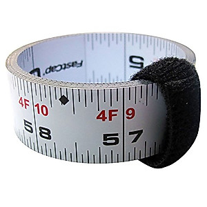 FastCap Peel & Stick Standard/Metric Measuring Tape - Perfect for Professionals and Home Improvement - Ideal for Layout & Cutting Stations - 16' Length, 7/8" Width - 01057