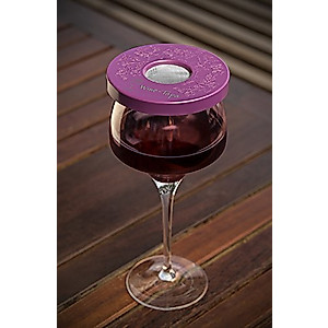 Wine Tapa Drinking Glass Covers - Merlot