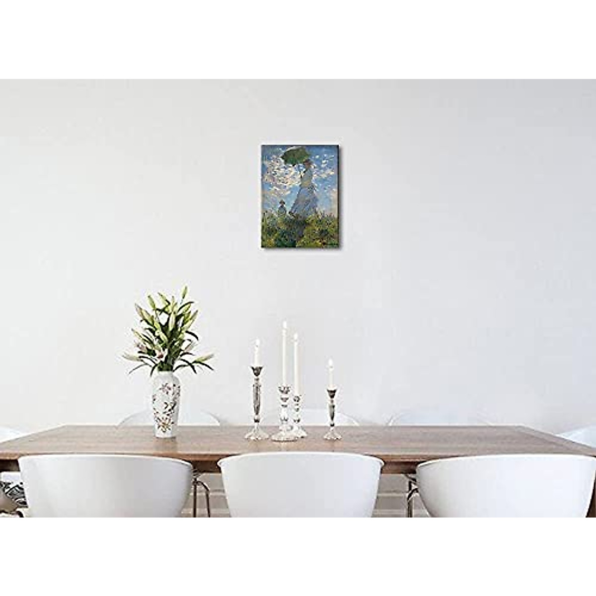 Wieco Art Woman with a Parasol Madame Monet and Her Son Canvas Prints Wall Art of Claude Monet Famous Classic Oil Paintings Reproduction People Landscape Pictures Artwork for Home Office Decorations