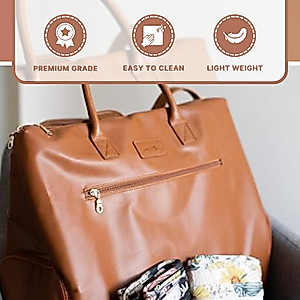 Iris & Ella Vegan Leather Breast Pump Bags - Spectra Pump Bag with Laptop Pocket - Convertible Breast Pump Travel Bag & Shoulder Bag - Stylish & Functional Pumping Bag for Working Moms