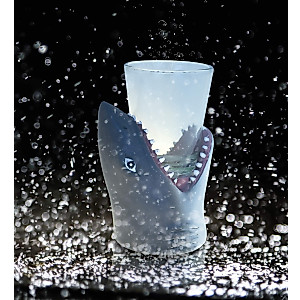 Puzzled Cool Shark Head Shot Glass - Novelty Glassware Home And Bar Liquer Accessory, Fun Ocean Life Shooter for Espresso And Alcohol Drinks - 4 Inches