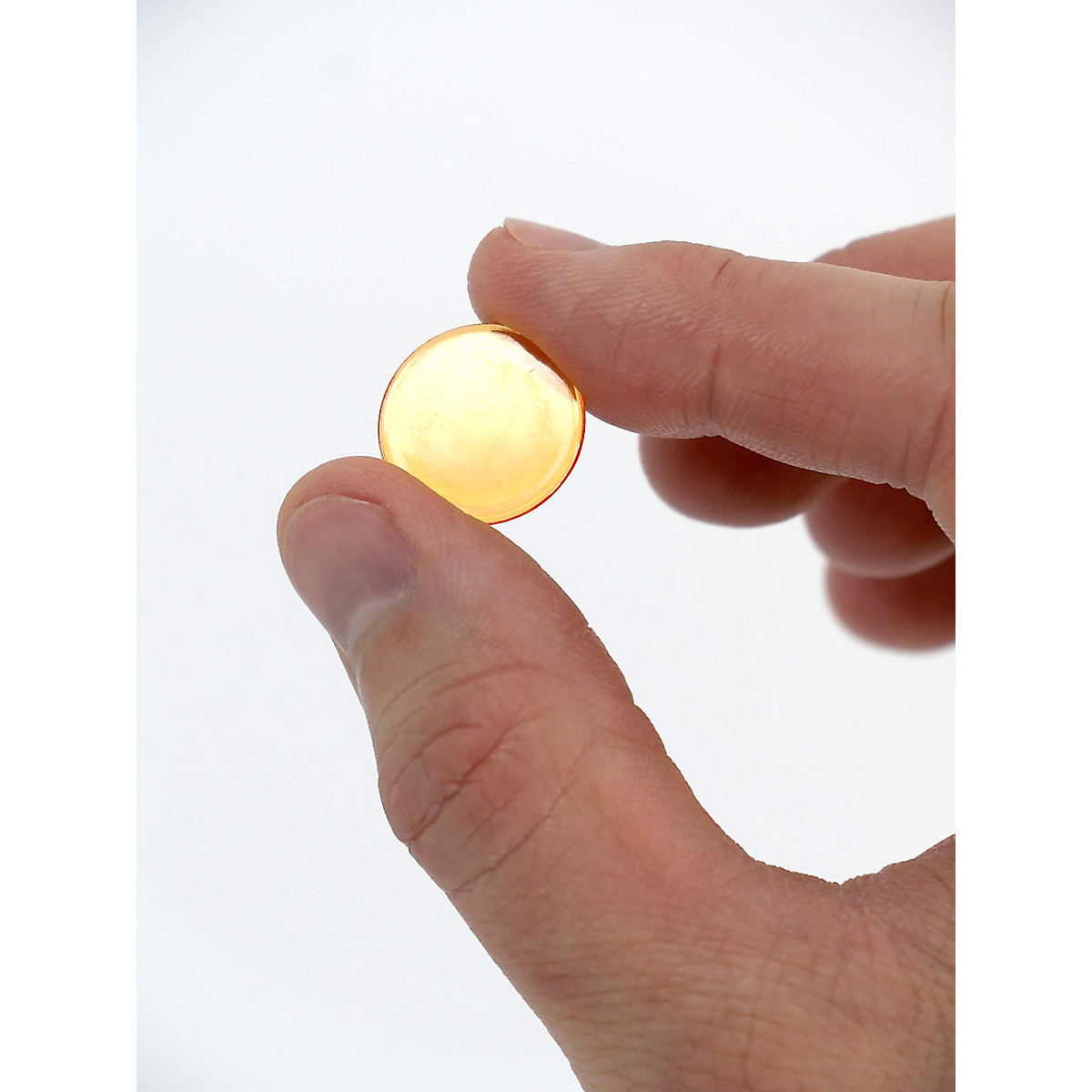 Regal Bingo Plastic Bingo Chips 500 Pcs - Clear Transparent Counters Game Chips Set for Board Game - Fun Bingo Night - 3/4 Inch Orange Color