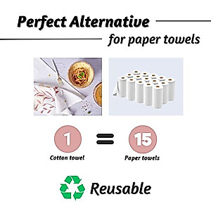 Folkulture Kitchen Towels or Tea Towels, 20 X 26 Inches Cotton Modern Dish Towels or Dishcloths with Hanging Loop, Set of 3 Dish Cloth or Flour Sack Hand Towel for Farmhouse Kitchen Décor, Boho Vibes