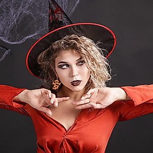 7 Sheets Halloween Faux Leather Sheets for Crafts, 7.9×13.0 Inch Glitter Synthetic Leather Sheet Halloween Spider Faux Leather Fabric Sheets for Earrings Hair Bows DIY Keychain Holiday Decor