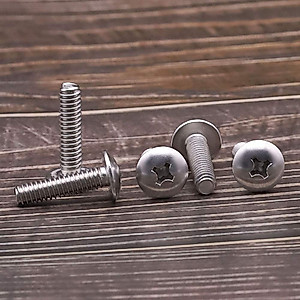 1/4-20 x 1 Truss Head Machine Screws, Phillips Drive, Fully Machine Thread, 18-8 Stainless Steel 304, Bright Finish, Pack of 50