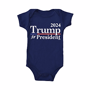 Trump for President 2024 - MAGA Bodysuit (Navy Blue, Newborn)