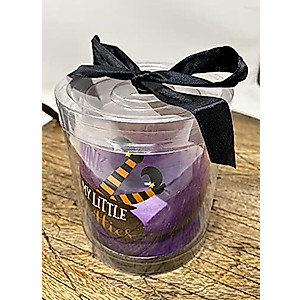 Halloween Wine Glass Stemless Witch Legs Purple Ombre 16 Ounce in Gift Box