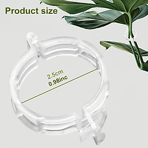 Secured Plastic Plant Clip, 2024 New Plant Fixing Clips for Climbing Plants Plastic Support, Small Plastic Clip Tomato Trellis Clips for Garden Vine Plant Vegetables Tomato (white-100 pcs)