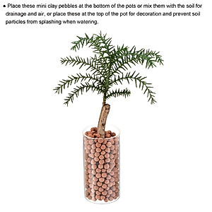 MECCANIXITY Clay Pebbles 9-10mm 0.22 lbs Pink Gardening Potted Balls for Hydroponic Growing, Vases Supplies, Bonsai Decor