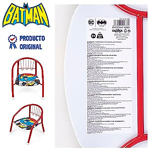 ARDITEX Batman Children's Chair, Metal Chair 35.5 x 30 x 33.5 cm Red