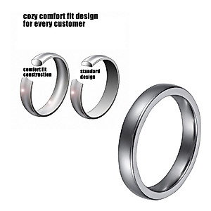 L-Ring 8MM Tungsten Comfort Fit Wedding Band Ring Multi Faceted High Polish Dome Ring, Size 6-14(9)