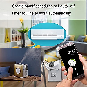 UCOMEN Smart Plug WiFi Outlet Mini Wall Charger Work with Alexa, Echo and Google Home &IFTTT, Night Light， Remote Control, Timer Function，4 Pack