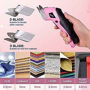 VLOXO 3.6V Cordless Electric Scissors with 2 Blades & 4.2V Rotary Fabric Cutter