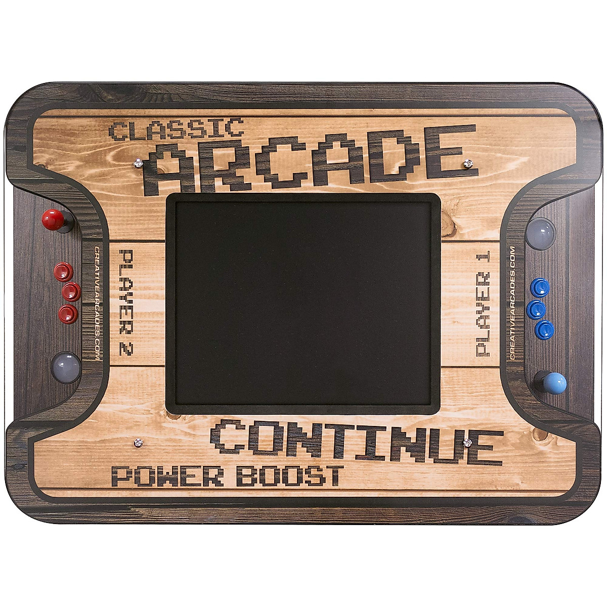 Creative Arcades Full Size Commercial Grade Cocktail Arcade Machine | 2 Player | 412 Games | 19" LCD Screen | Square Glass Top | LED Lights | 2 Sanwa Joysticks | 2 Stools Included | 3 Year Warranty