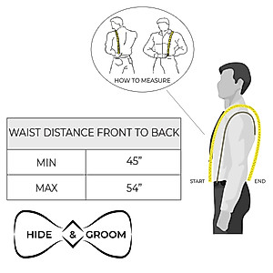 Hide & Groom, Riveted Suspenders with Adjustable Size Straps, Handmade from Full Grain Leather - Bourbon Brown