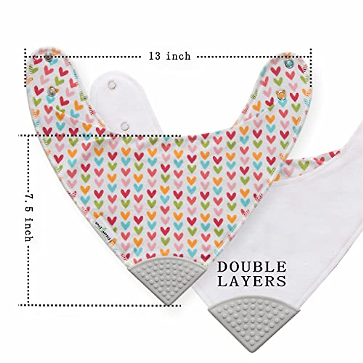 Baby Bibs Bandana Drool Bibs with Teether 4 Pack for Infant, Boys, Girls, Unisex 100% Cotton Drooling Bibs Soft and Absorbent (Colored owl)