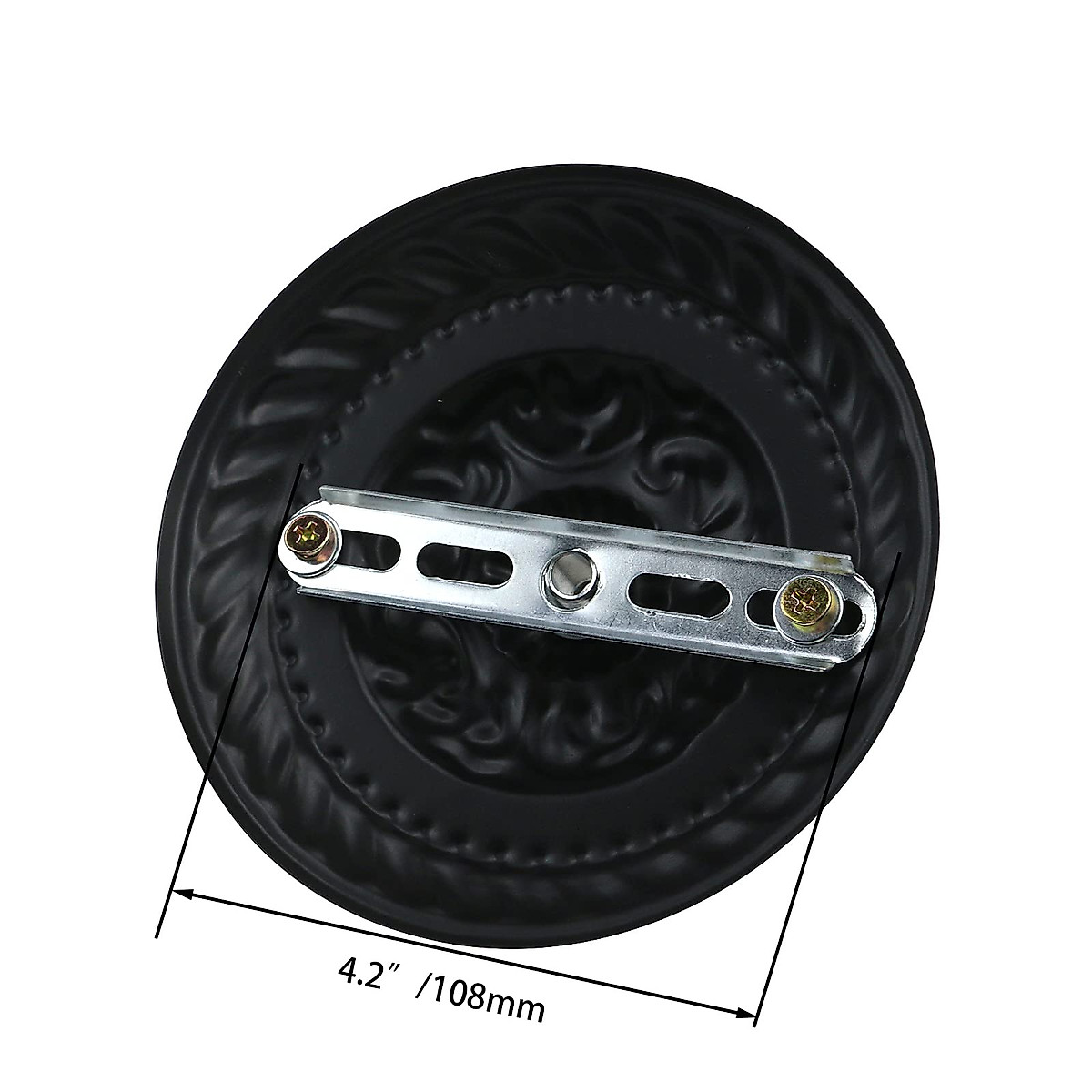 Tighall Ceiling Lighting Plate Lamp Base Ceiling Light Cover Pendant Light Plate with Embossed Pattern Chandelier Accessories with Screw(Vintage Gold)