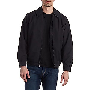 Perry Ellis Men?s Jacket ? Casual Lightweight Water Resistant Microfiber Windbreaker Golf Coat (S-XL), Size Medium, Black