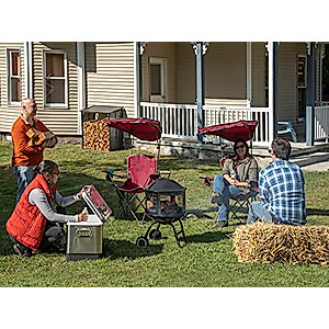 Quik Shade Max Shade Gray Chair, 30'' D x 34'' W x 51'' H, Red/Grey & Full Size Shade Folding Chair for Camping, Polyester, Arm Rest|Foldable, Royal Blue, 2'L x 3'W x 4.3'H (160048DS)