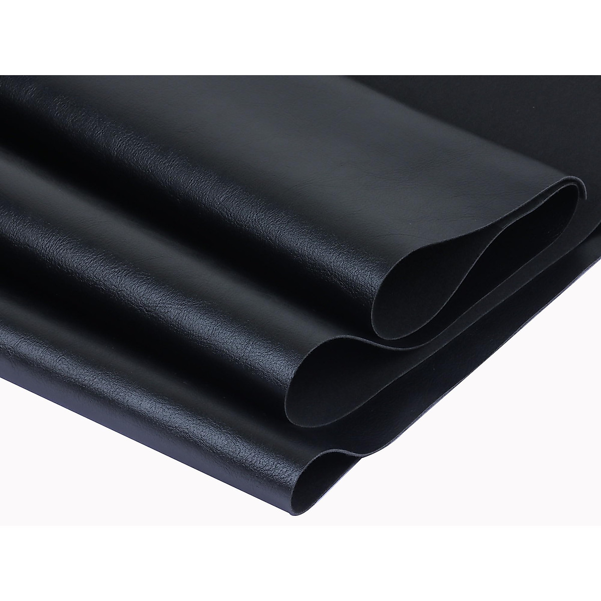 Smooth Solid Color Black Faux Leather Sheets Roll 12"X53" (30cmX135cm),Very Suitable for Making Crafts, Leather Earrings, Bows,Sewing(Black)