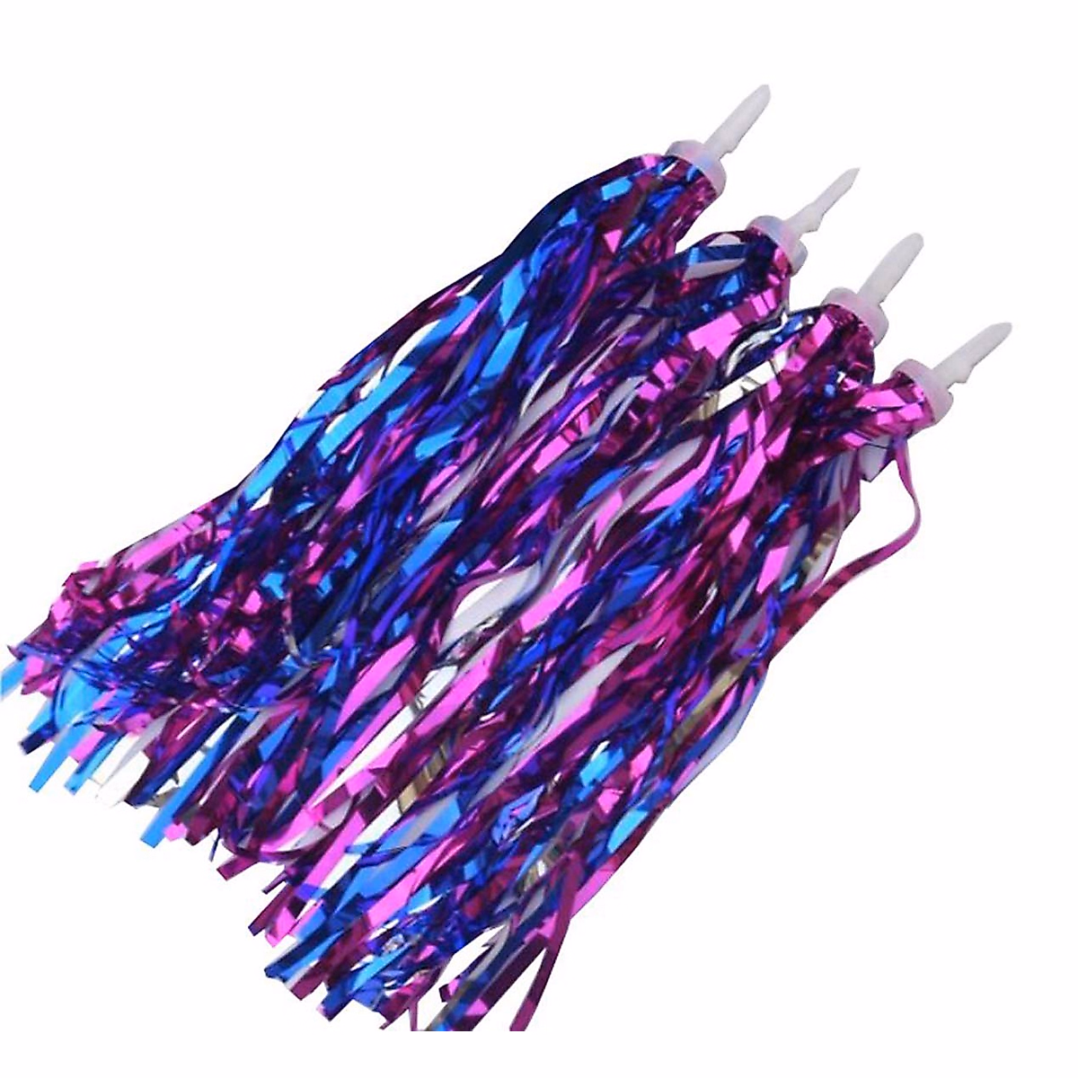 VASANA 4PCS 2 Pairs Bike Handlebar Streamers for Boys and Girls Kids Baby Bicycle Accessories Bicycle Tassel Ribbon for Bikes Handlebars