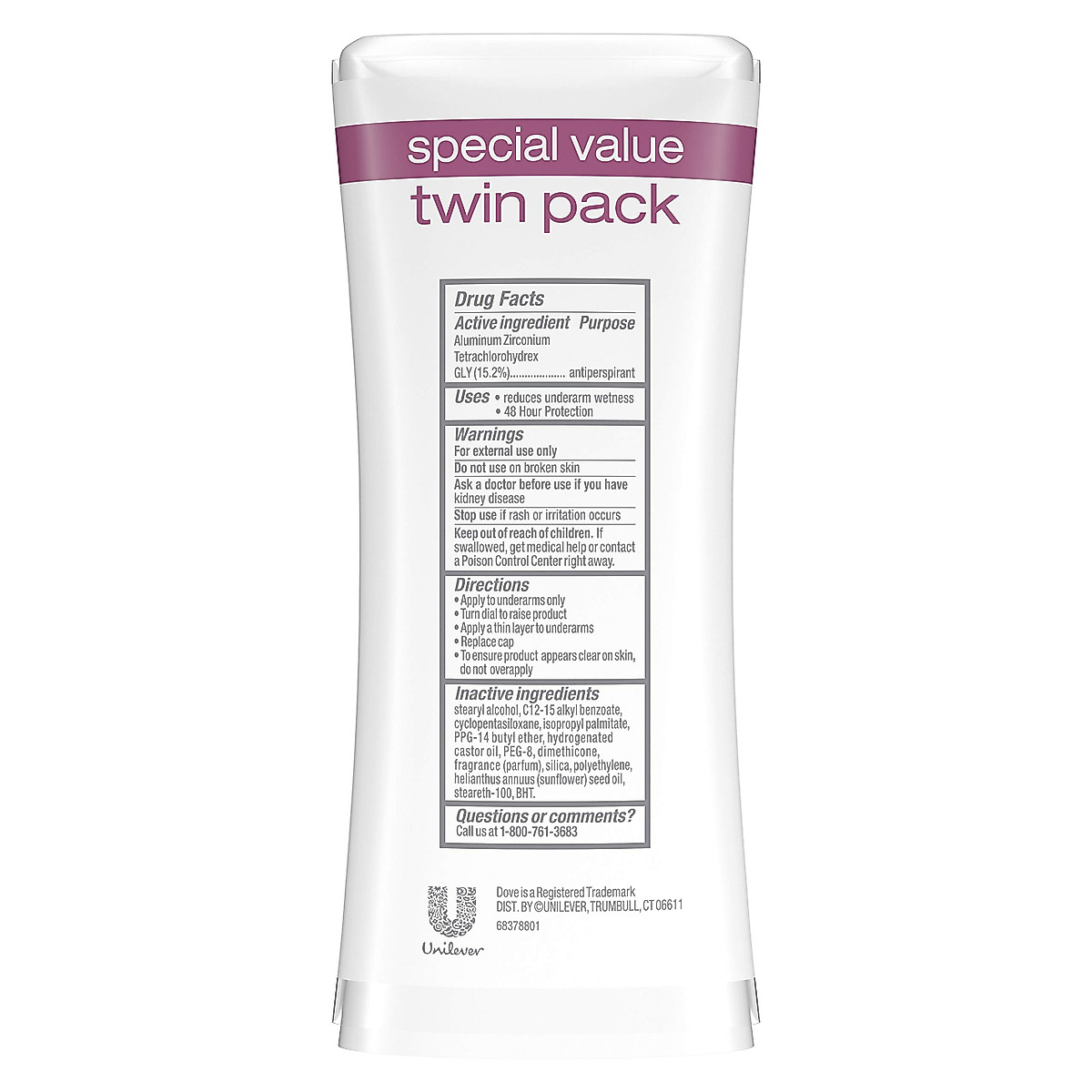 Dove Advanced Care Antiperspirant Deodorant Stick for Women, Caring Coconut, for 48 Hour Protection And Soft And Comfortable Underarms,2.6 Ounce (Pack of 2)