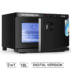 Hot Towel Warmer Salon Towel Hot Cabinet for Facials Barber Esthetician, Spa Beauty Tattoo Massage Manicure Equipment (18L,Black)