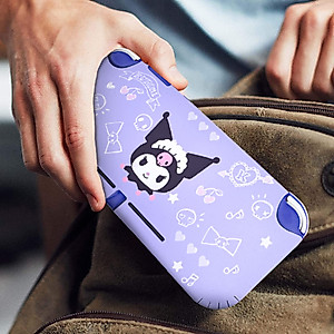 DLseego Switch Lite Skin Sticker Little Devil Rabbit Full Wrap Protective Decal Cute Cartoon Anime Vinyl Console Joy Con Cover - Purple