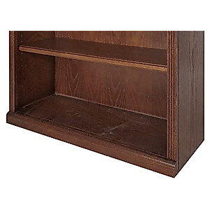 Martin Furniture Huntington Oxford 72" Wood Bookcase, Storage Cabinet, Office Shelves, Brown (HO3672/B)