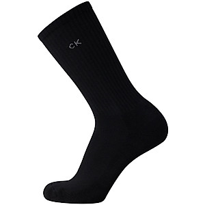Calvin Klein Men’s Athletic Socks – Lightweight Cotton Blend Crew Socks (8 Pack), Size Shoe Size: 7-12, Black