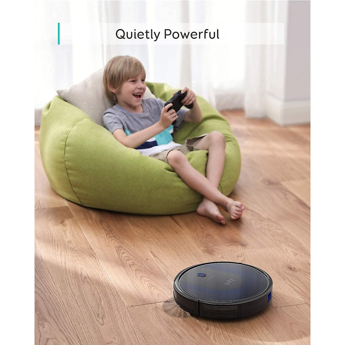 Eufy BoostIQ RoboVac 15C MAX, Wi-Fi Connected, Super-Thin, 2000Pa Suction, Quiet, Self-Charging Robotic Vacuum Cleaner, Cleans Hard Floors to Medium-Pile Carpets, Black (Renewed)