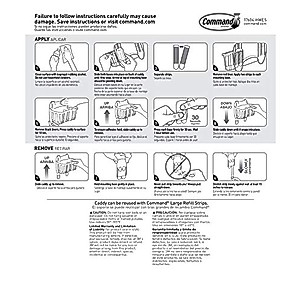 Command Under Sink Cabinet Caddy, Holds up to 7.5 lbs, 1-Caddy, 4-Strips, Organize Damage-Free