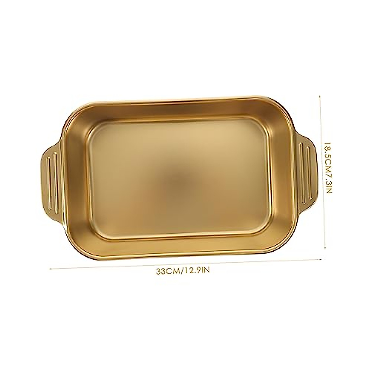 Yardwe Stainless Steel Grill Pan Bread Baking Pan Bread Loaf Pan Cake Tray Cake Oven Pans Metal Dinner Plates Steam Table Pan Serving Tray for Kitchen Convenient Serving Plate Party Tray