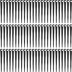 240 Pieces Irrigation Drip Support Stakes Tubing Hose Holder 1/4 Inch Tubing Support Holder for Vegetable Gardens Flower Beds Supplies