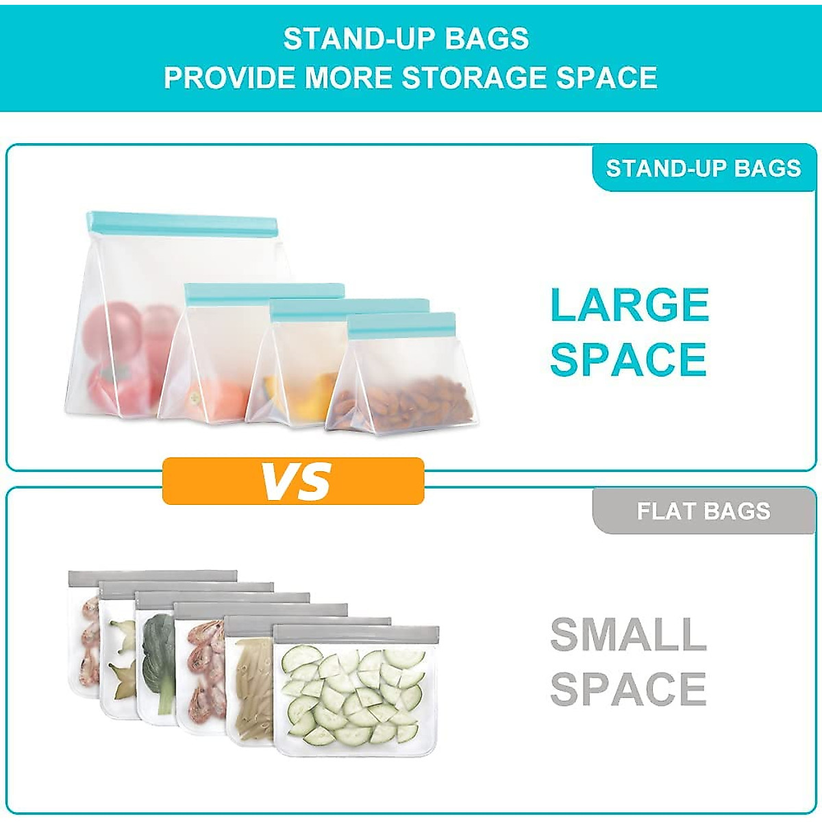 Silicone Covers for Food storage Food Grade Reusable Snack Bags Microwave Mat