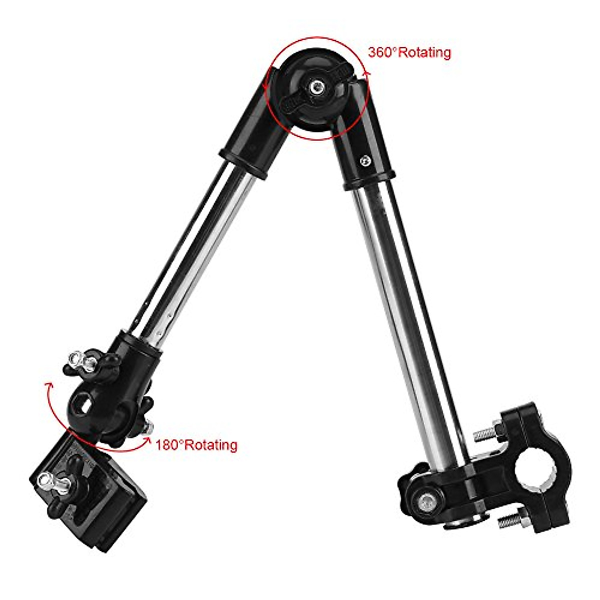 Umbrella Holder for Stroller, 360° Adjustable Bike Umbrella Stretch Mount Stand Holder Baby Stroller Pram Chair(Black)