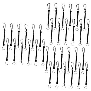 OSALADI 36 pcs Retractable Fishing Lanyard pogo Spring Tool Fishing Gadgets Coil Spring Fishing kit Key Rings Keychains Anti-Lost Phone Spring Miss Rope Security line Protection Rope Heavy