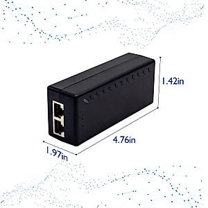 Gigabit PoE+ Injector Adapter - 30W 48V Power Over Ethernet Plus - 10/100/1000Mbps IEEE 802.3af/at Compliant - Up to 100 M (328 ft) Range, by ThePoEstore
