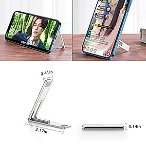 Ultra-Thin Metal Phone Kickstand, Invisible Vertical and Horizontal Stand，Desk Stand Holder Accessories for iPhone, Samsung, LG, Android, Smartphone Accessories