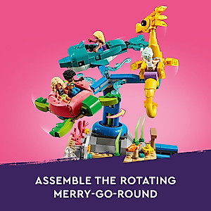 LEGO Friends Beach Amusement Park 41737 Building Toy Set, A Technical Project for Older Kids Ages 12+, with Spinning Carousel, Wave Machine and Shooting Gallery Game