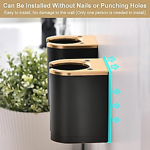 Luvitory Wall Mount Holder Compatible with Dyson Airstrait Straightener, Airwrap Styler Hair Curling Iron Barrels and Brushes, Metal Organizer Storage Rack, Curling Iron and Accessories Organizer Rack