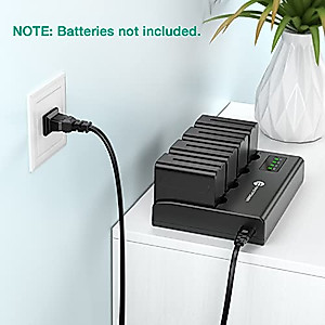 FirstPower 4-Channel Fast Charger for Sony NP-F550 NP-F570 NP-F750 NP-F770 NP-F930 NP-F950 NP-F960 NP-F970 Camera Battery