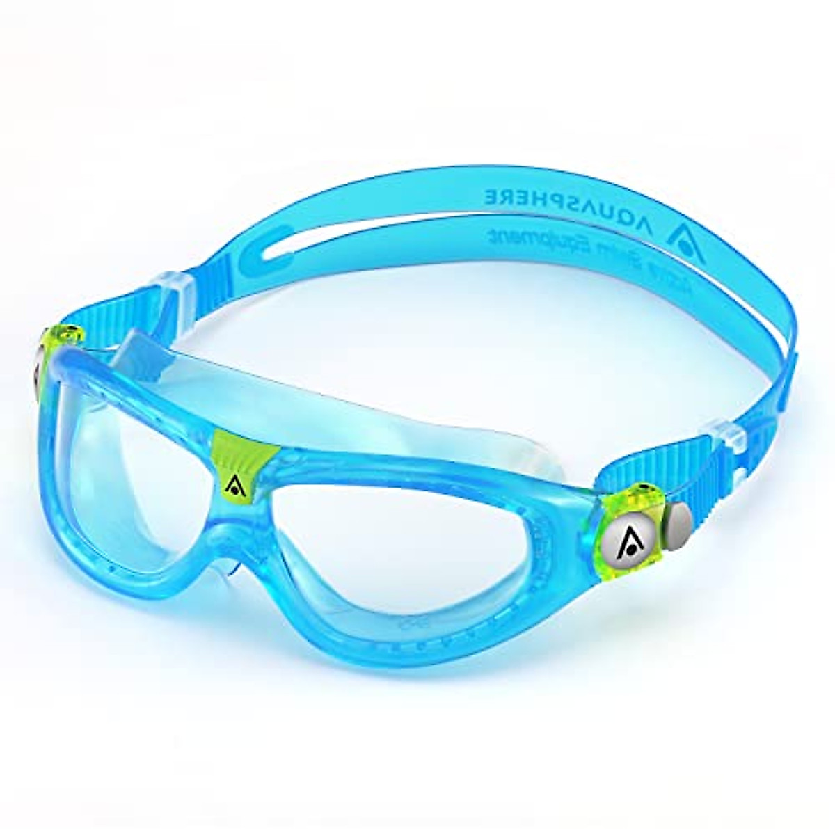 Aqua Sphere Seal Kid 2 Kids Swim Goggles - Ultimate Underwater Vision with Comfort, Anti Scratch Lens & Hypoallergenic | Unisex Children, Clear Lens, Turquoise/Turquoise Frame (MS5064343LC)